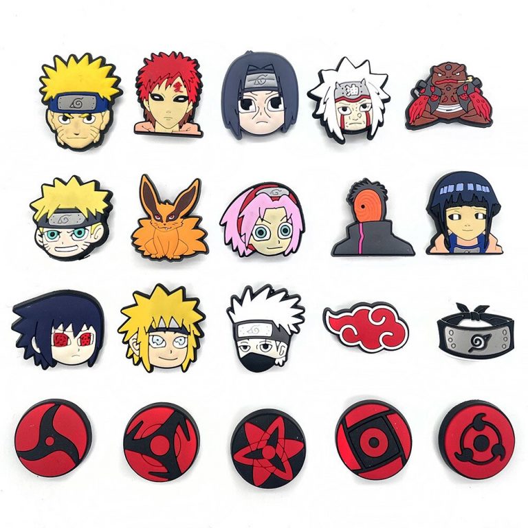 Akatsuki Crocs Charms - Cute Shoe Cosplay Accessory Buckles for Croc ...